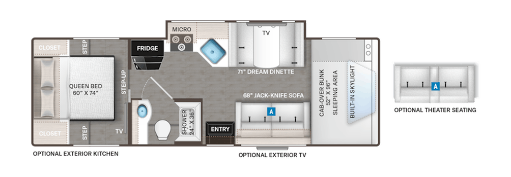 Thor Motor Coach Quantum LC28 Class C Motorhome Floor Plan
