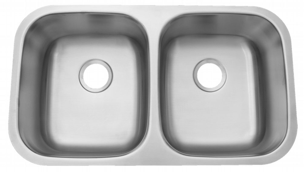 32" ADA Undermount Stainless Steel 50/50 Double Bowl Sink: ADA-3218-DB ...