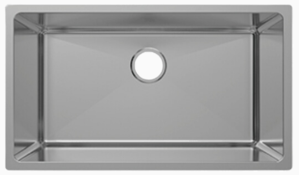 31" ADA Near Zero Radius Undermount Stainless Steel Single Bowl Sink ...