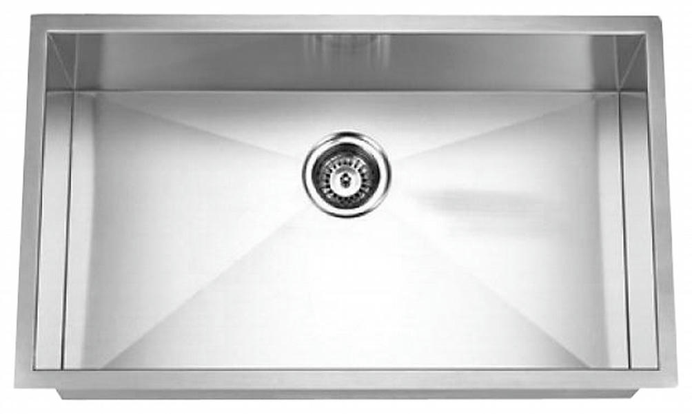 32" Zero Radius Undermount Stainless Steel Single Bowl Sink 15 Gauge ZR3219